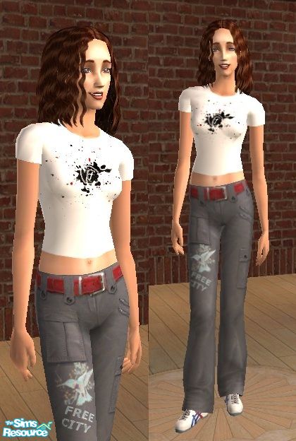 The Sims Resource | FREE CITY Pants + Onitsuka Tiger Sneakers - Gray