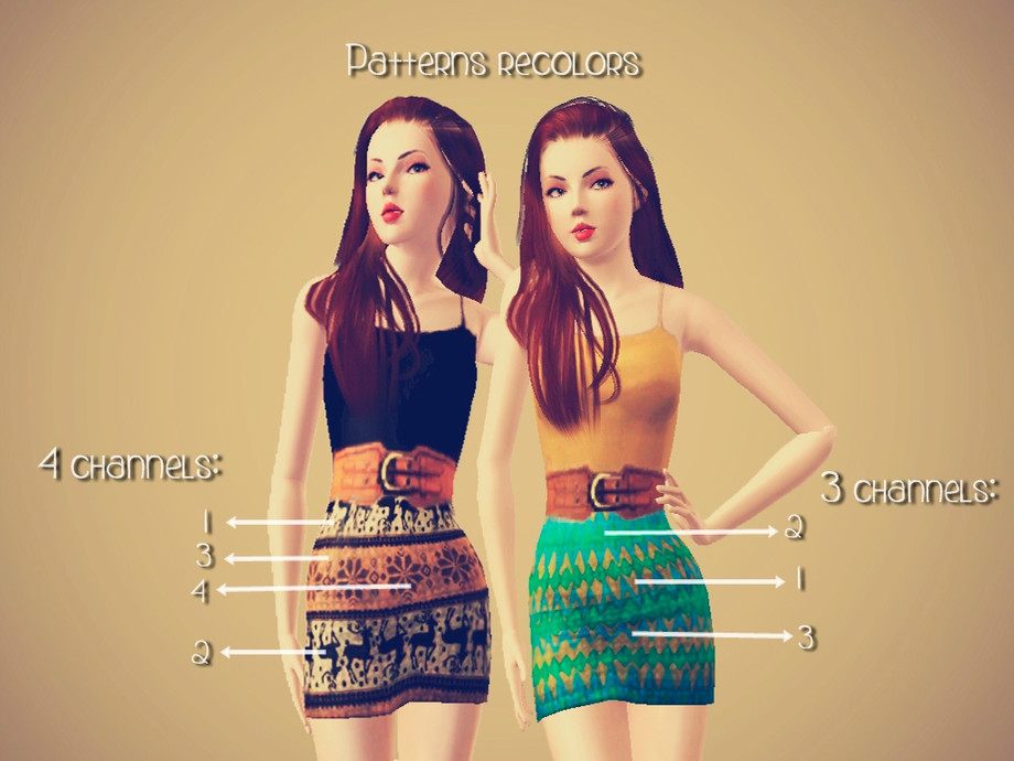 The Sims Resource | [IW] AF Fallen Leaves Dress