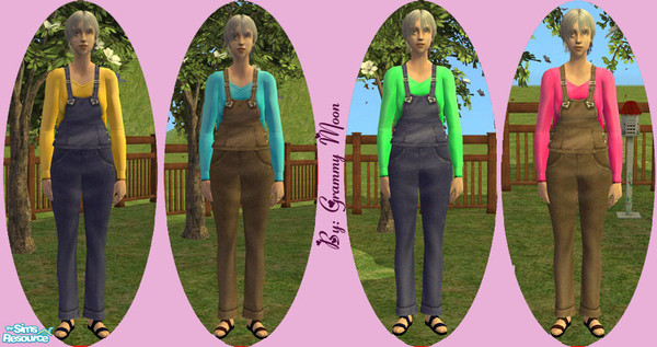 The Sims Resource - Grammy\'s Set of Overalls