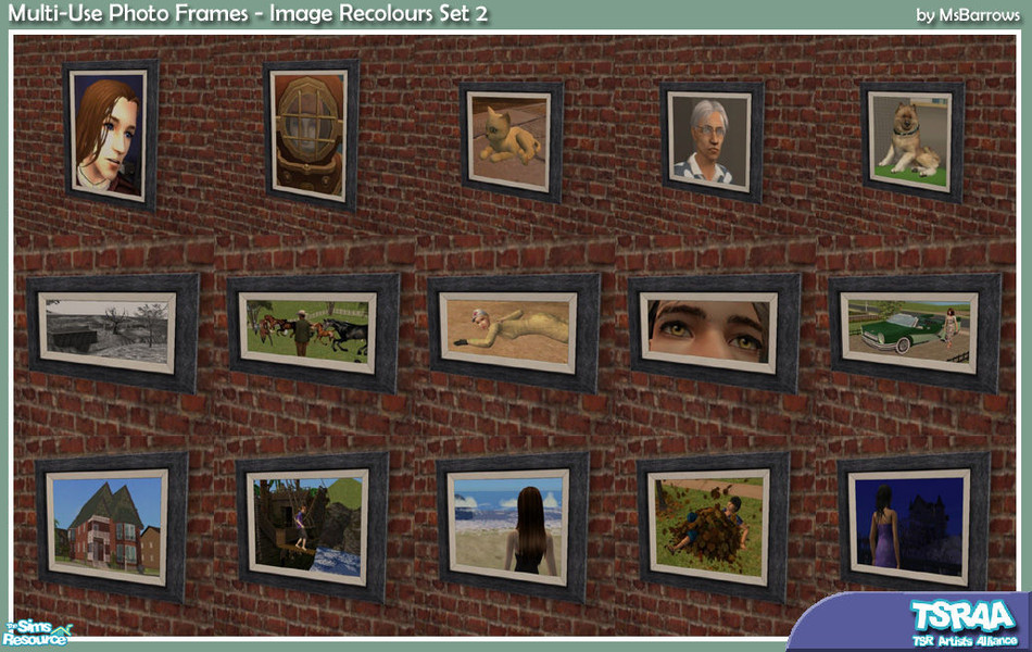 The Sims Resource - Multi-Use Photo Frames - Recolours Set 2