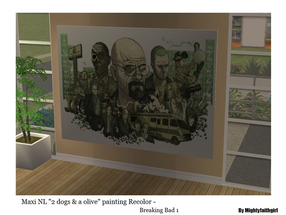 The Sims Resource | Breaking Bad Painting & Poster SET #1 -BB Cast painting