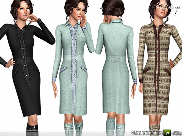 The Sims Resource - Lace Overlay Dress
