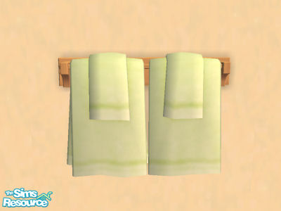 The Sims Resource - Crystal Creations Towel Rack Recolors - Green