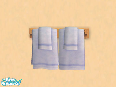 The Sims Resource - Crystal Creations Towel Rack Recolors - Blue