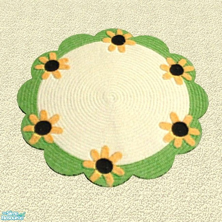 The Sims Resource - Daisy Rug Green