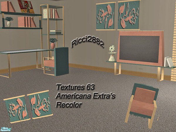 The Sims Resource - Textures 63-Americana Recolors