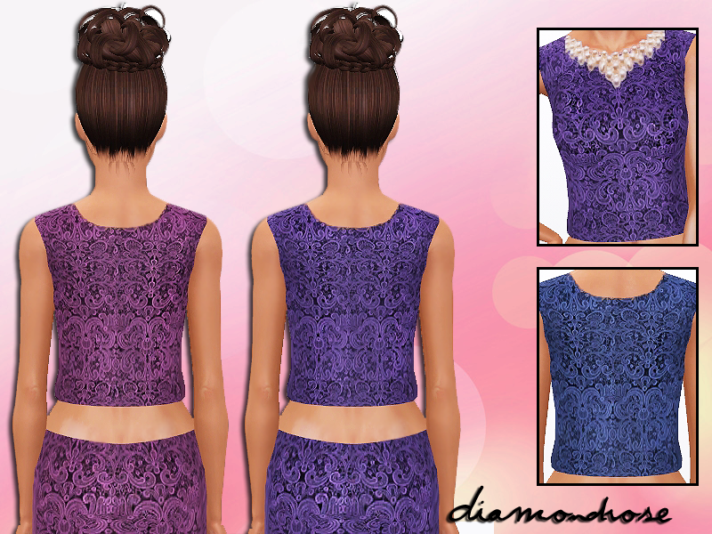 The Sims Resource | Lovely Lace Top