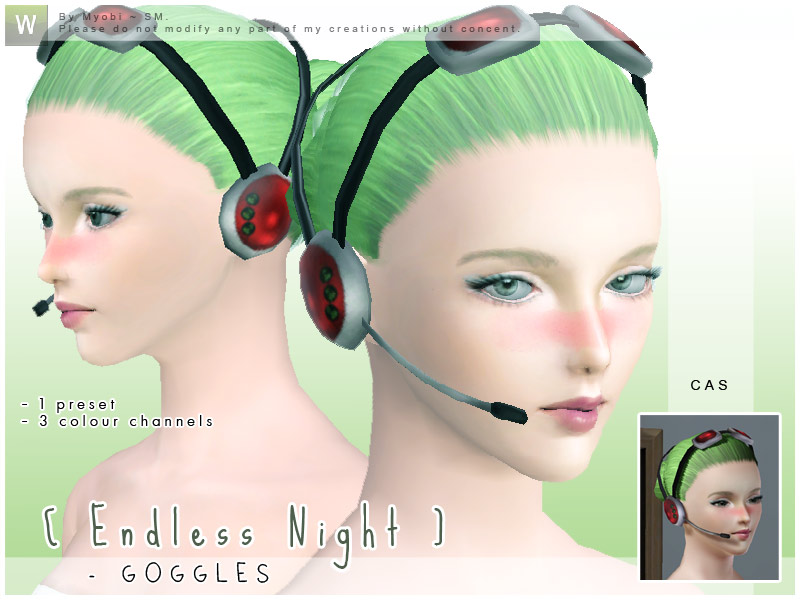 The Sims Resource | [ Endless Night ] - Gumi Goggles/Headset