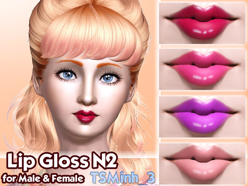 The Sims Resource - Lip Gloss N2 Set