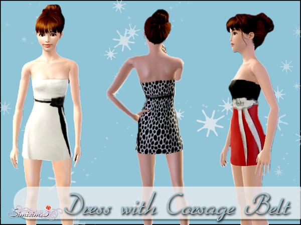 The Sims Resource | Dress with Corsage Belt