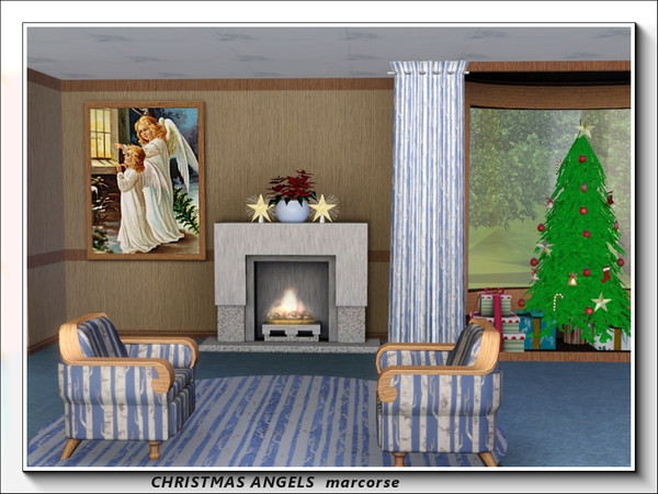 The Sims Resource | Christmas Angels painting