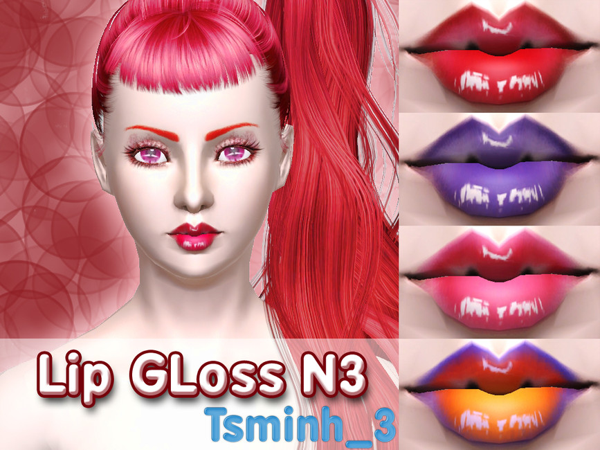 The Sims Resource - Lip Gloss N3 Set
