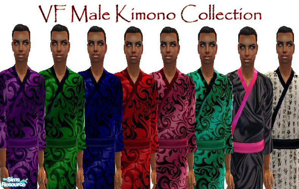 The Sims Resource | VF Male Kimono Collection