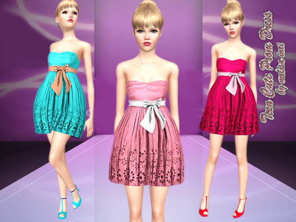 The Sims Resource | Teen Cute Prom Dress