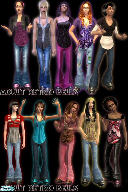 The Sims Resource - Adult Female Retro Bells