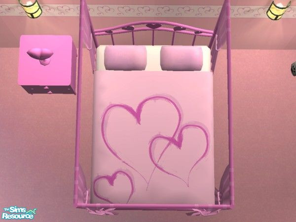 The Sims Resource - Heart Bedroom Set - Bedding