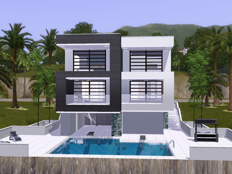 The Sims Resource | Modern Minimalist Villa