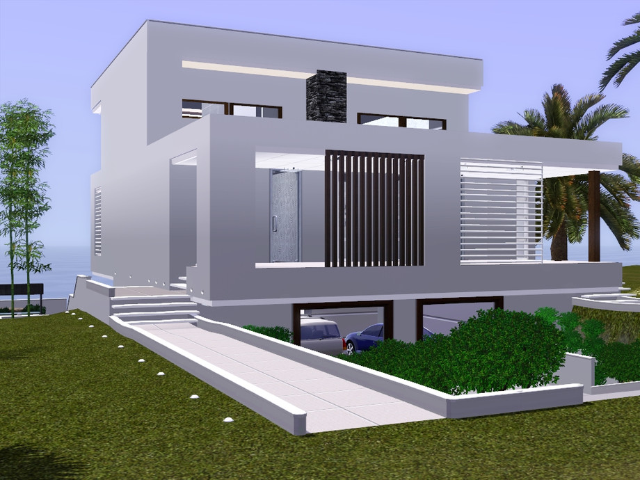 The Sims Resource | Modern Minimalist Villa