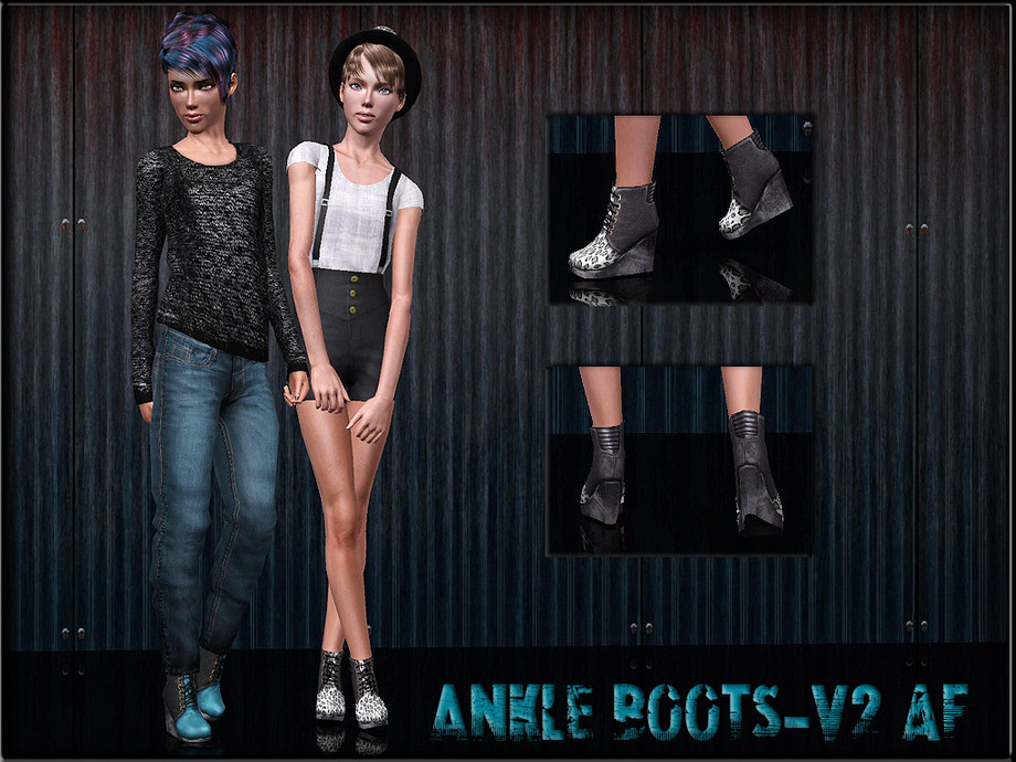 The Sims Resource | ShoesSet3_AnkleBoots-V2_AF