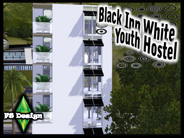 The Sims Resource | Black Inn White Youth Hostel