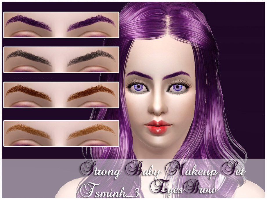 The Sims Resource | Strong Baby Eyebrow