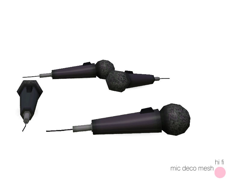 The Sims Resource | Hi Fi Mic Deco Mesh