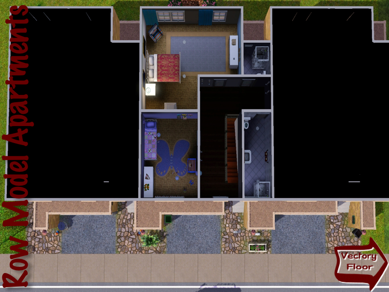 The Sims Resource | Row Model Apartments, no CC