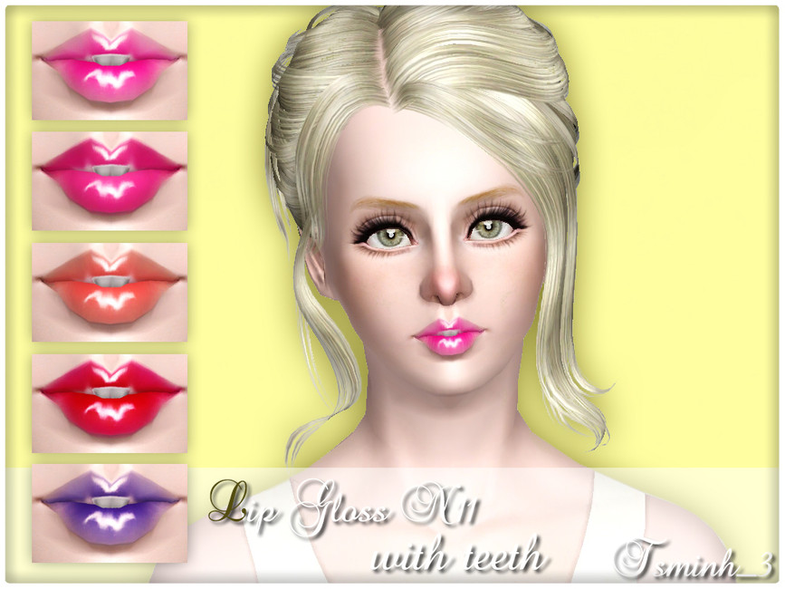 The Sims Resource - Lip Gloss N11 Set
