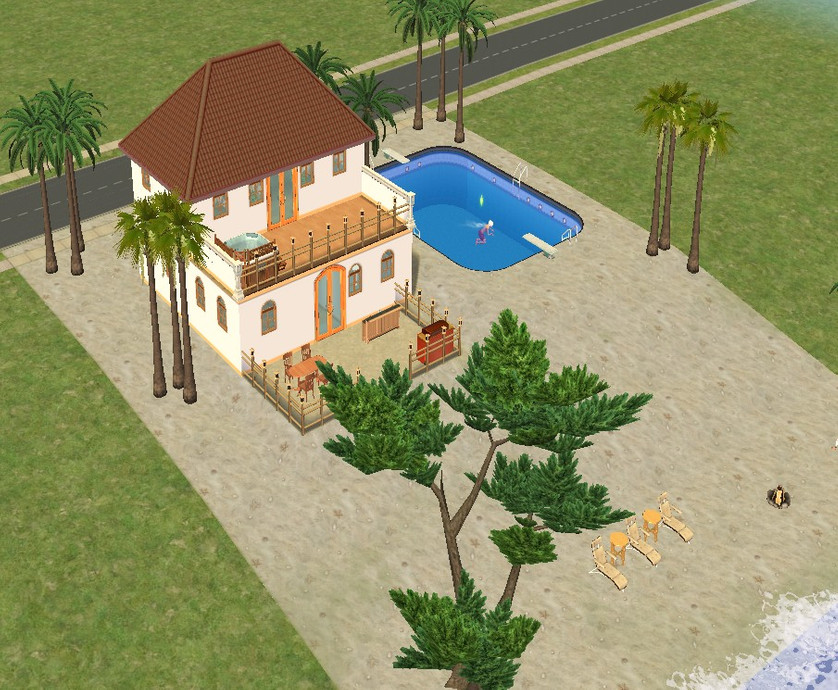 The Sims Resource | Couples Standard Island Luxurious Vacation Home