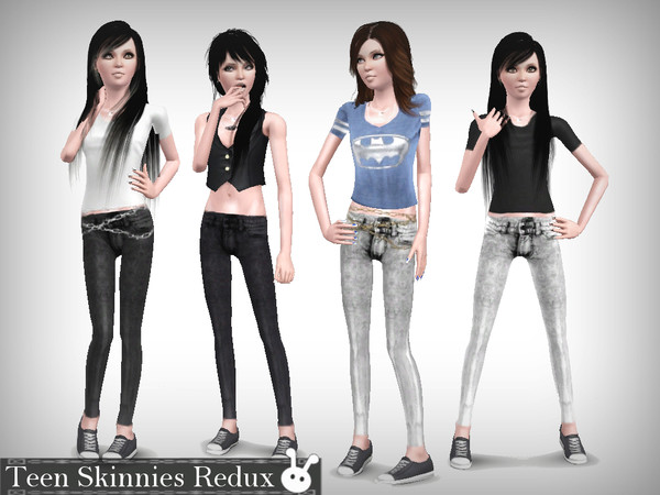 The Sims Resource | Teen Skinnies Redux