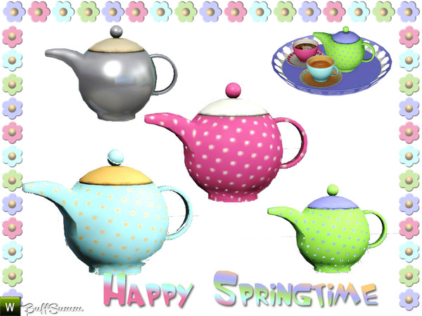 The Sims Resource | Happy Springtime Teapot