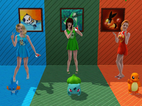 The Sims Resource | Pokemon Starter Dresses Teen