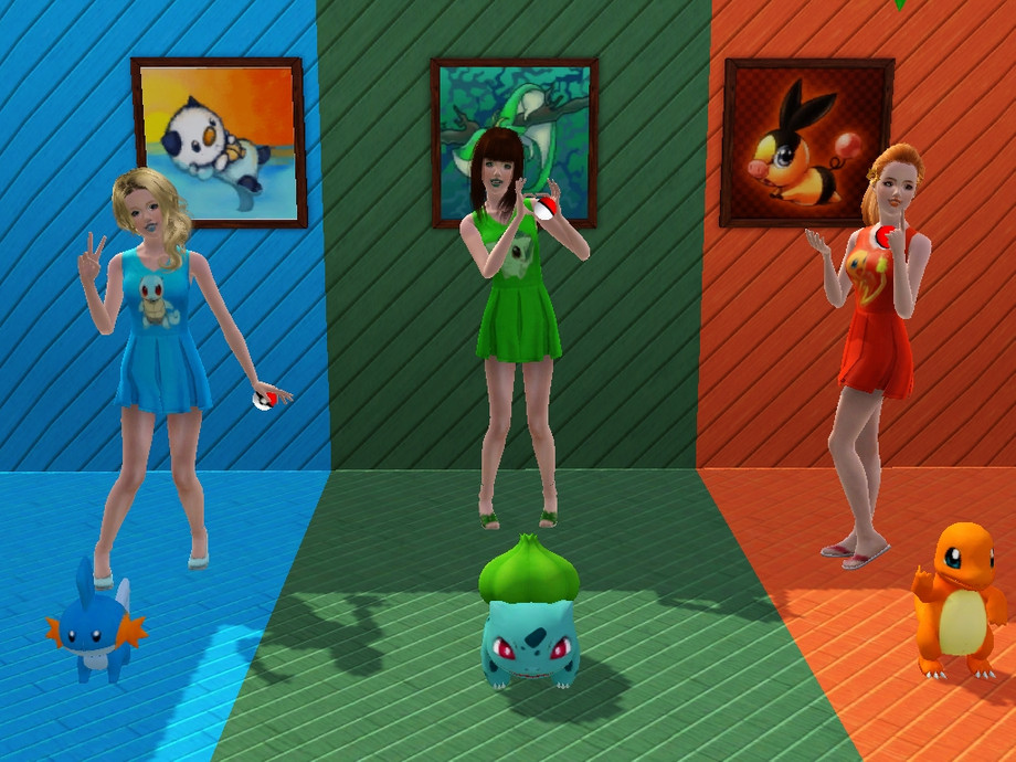 The Sims Resource | Pokemon Starter Dresses Teen