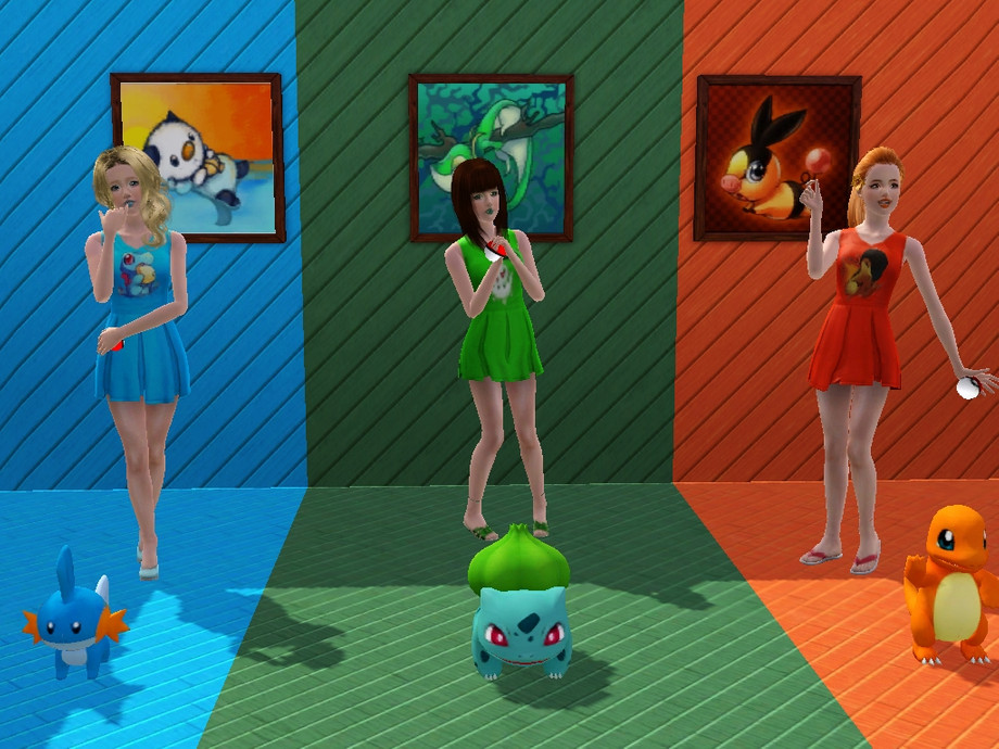 The Sims Resource | Pokemon Starter Dresses Teen