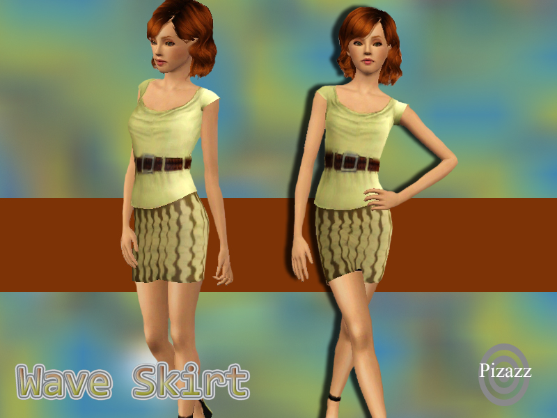 The Sims Resource | Ladies Wave Skirt by Pizazz