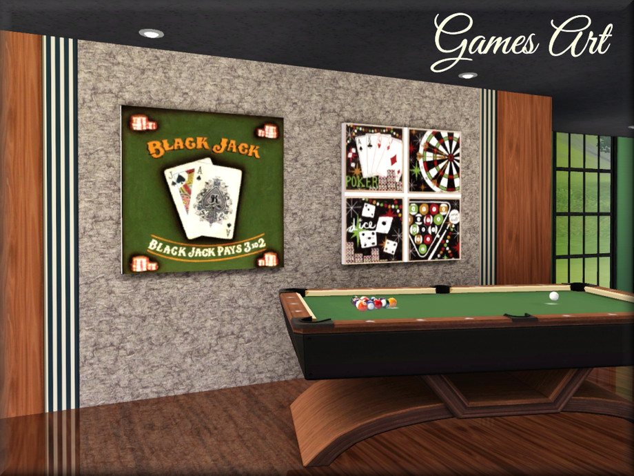 The Sims Resource | Games Room Art by Chemy