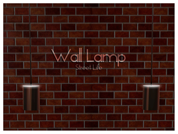 The Sims Resource | Wall Lamp Street Life