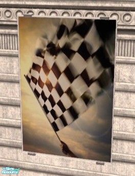 The Sims Resource | Checkered Flag Poster