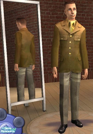 The Sims Resource | US Army Enlisted Uniform (WW2)