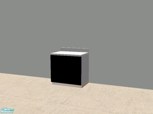 The Sims Resource - Plastic/BLACK Kitchen - Counter