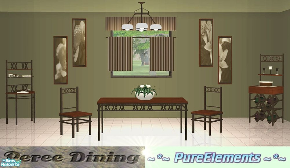 The Sims Resource - Peree Dining Set