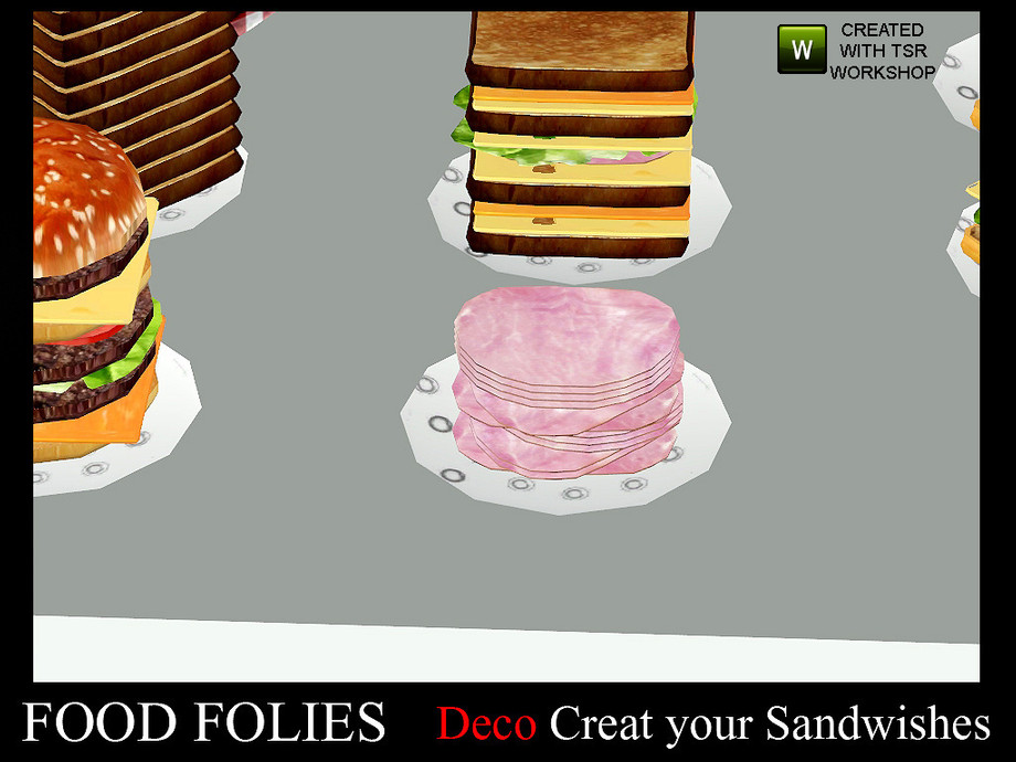 The Sims Resource | deco slice ham food folies