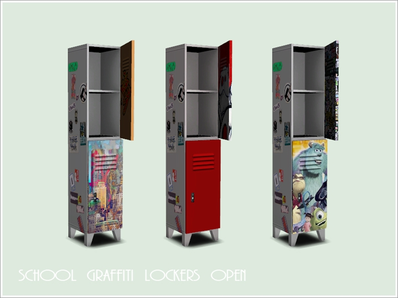 The Sims Resource | School Graffiti Locker open