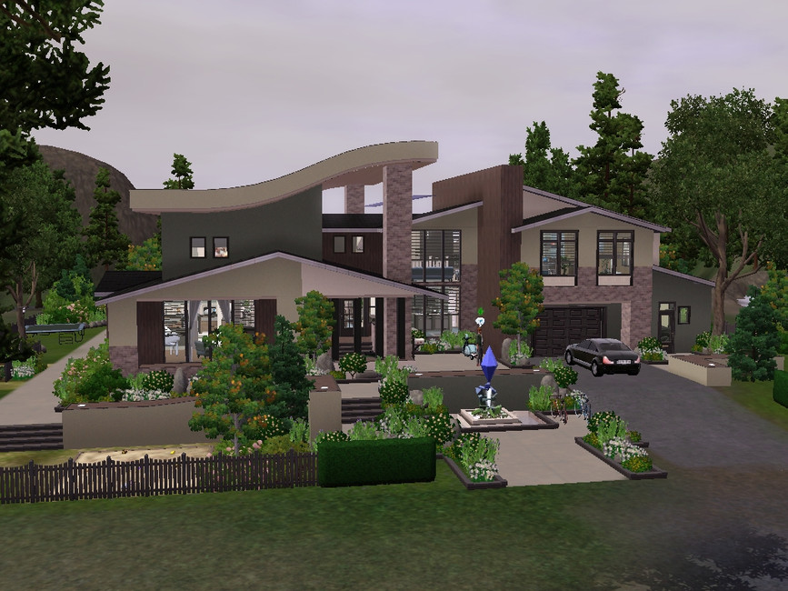 The Sims Resource - Modern lakeside mansion