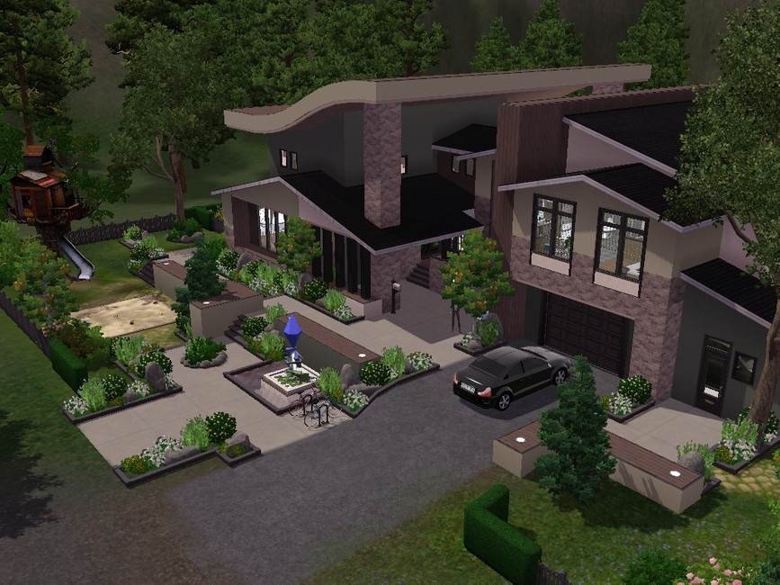 The Sims Resource - Modern lakeside mansion