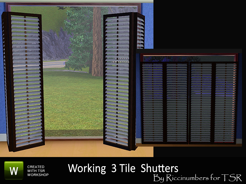 The Sims Resource | Shabby Chic Elite Living Shutters