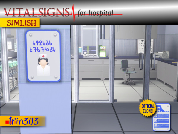The Sims Resource - Vital Signs Simlish: Nurses Station