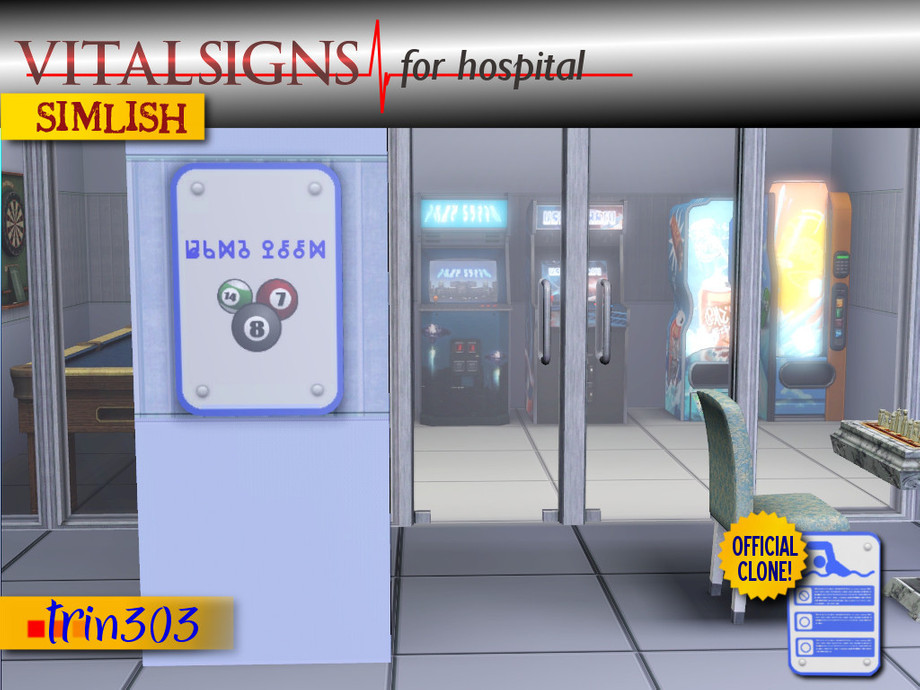The Sims Resource - Vital Signs Simlish: Game Room