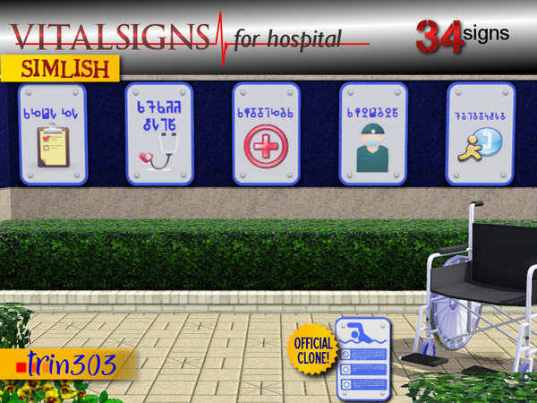 The Sims Resource | Vital Signs for Hospital - Simlish