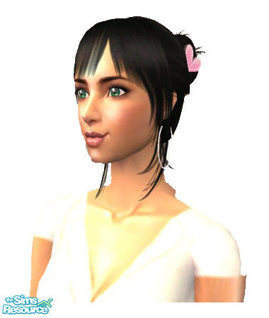 The Sims Resource | Breana Hair Set - Black